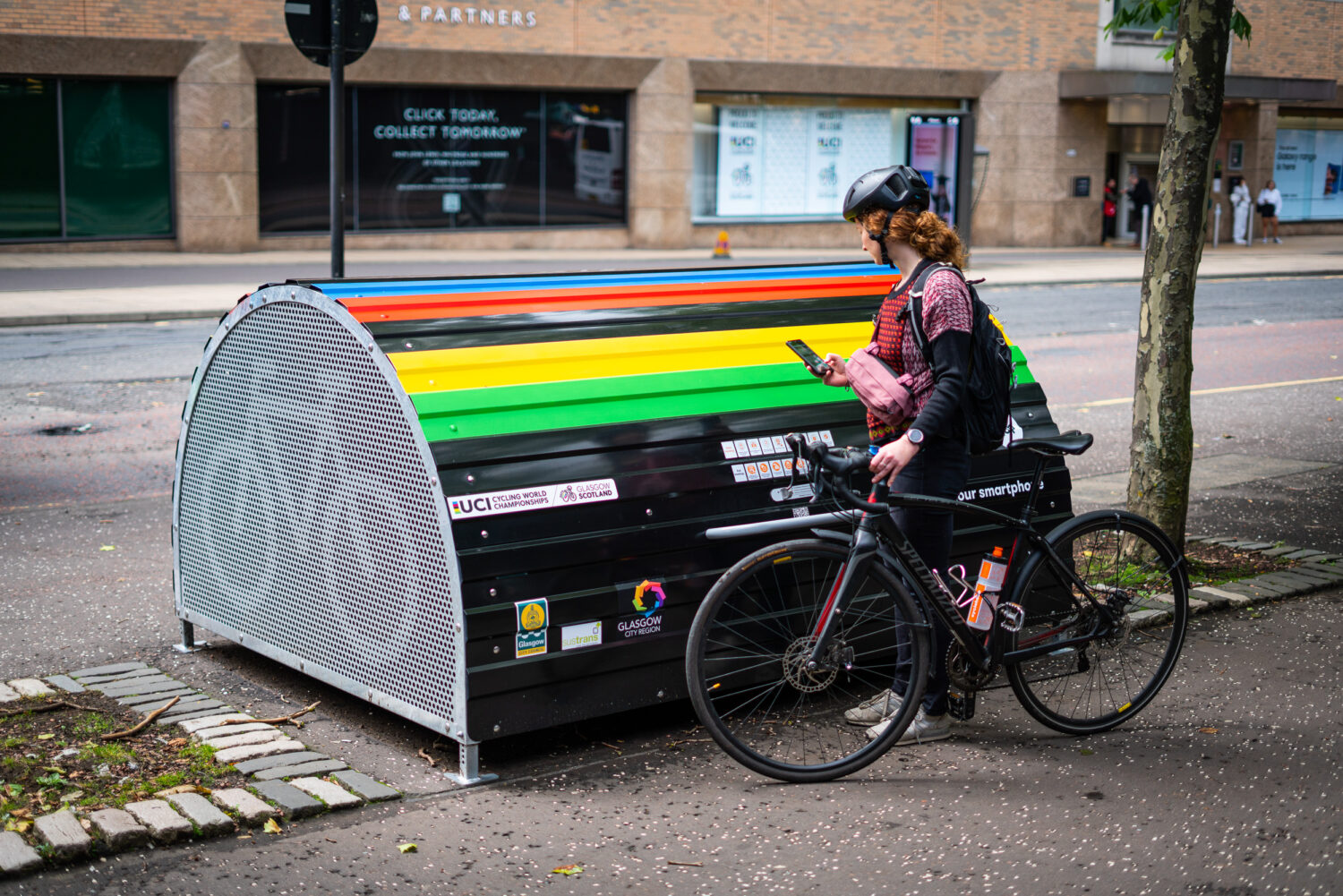 Cyclehoop bike hangar store